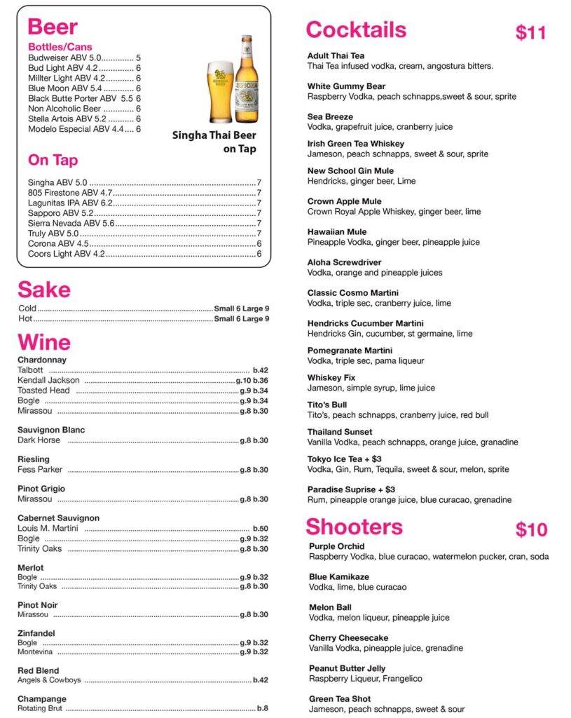 Menu - Orchid Thai Restaurants