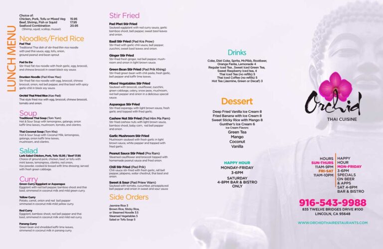 Menu - Orchid Thai Restaurants
